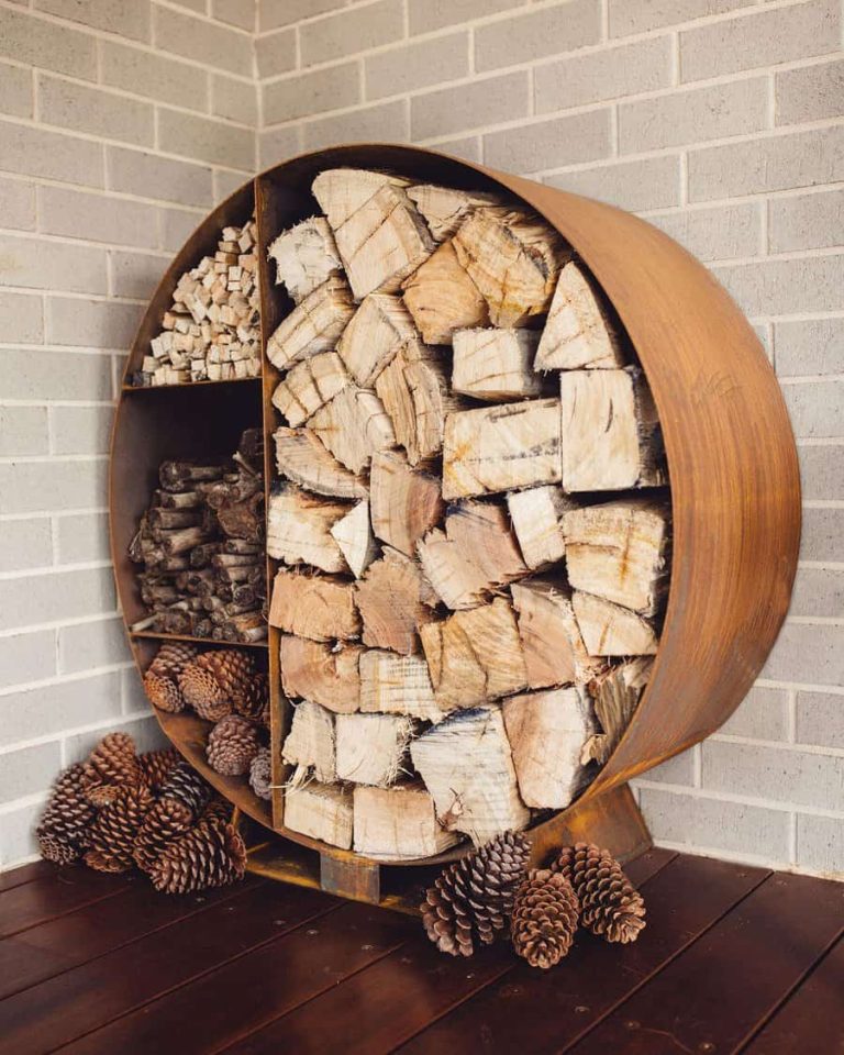 13 Firewood Storage Ideas (for Indoors and Outdoors)